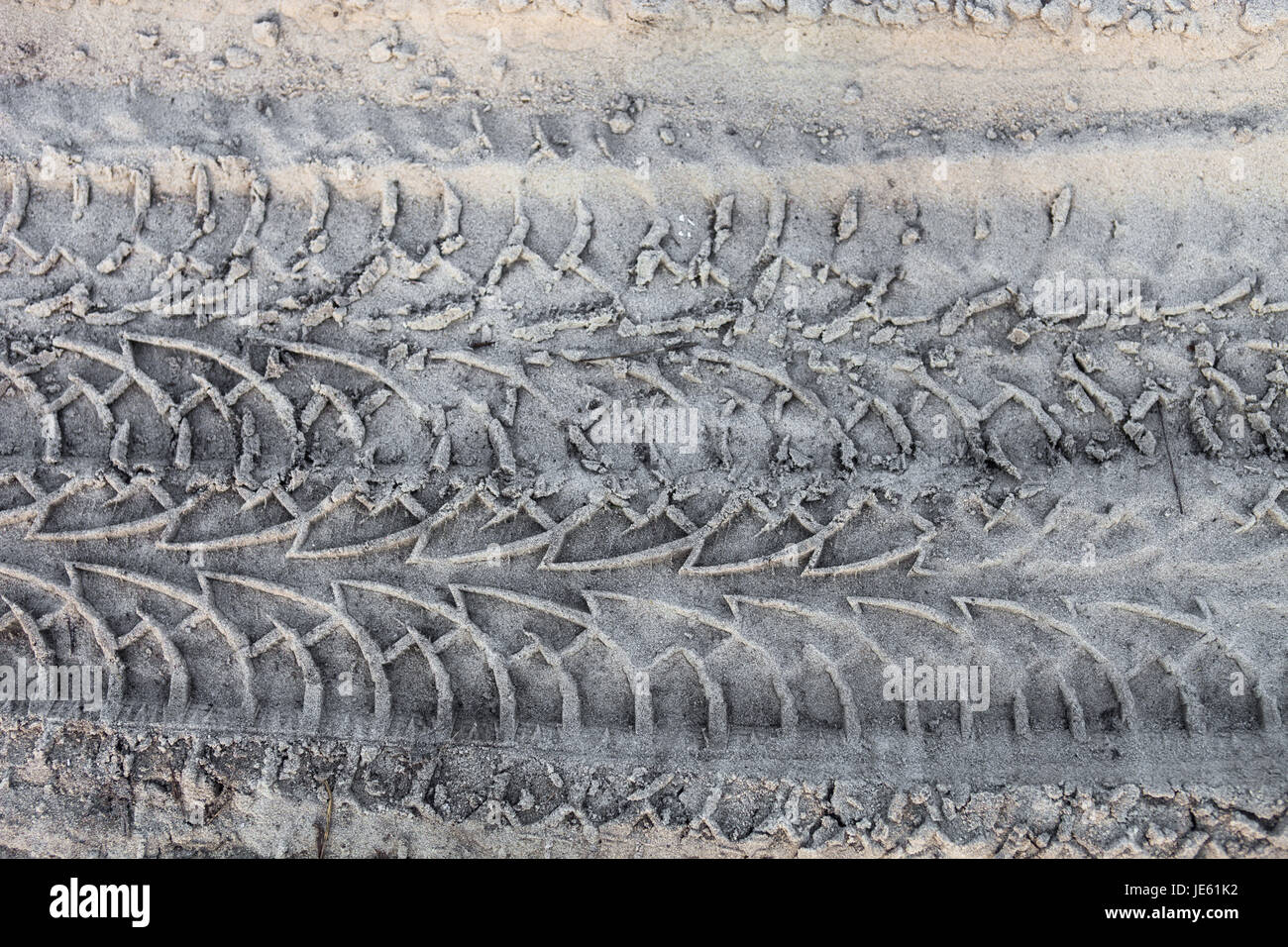 Close up of the wheel tracks on the ground Stock Photo - Alamy