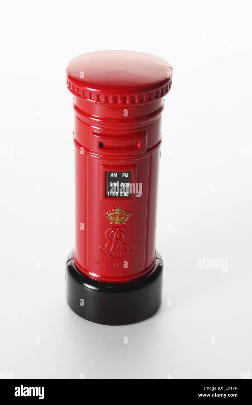 Miniature Post Box on Seamless White Background Stock Photo - Alamy