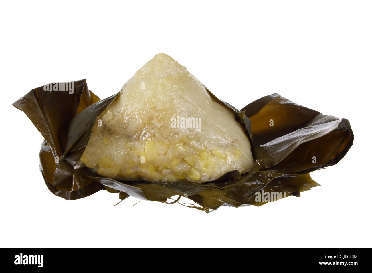 Sticky Rice Dumpling on White Background Stock Photo - Alamy