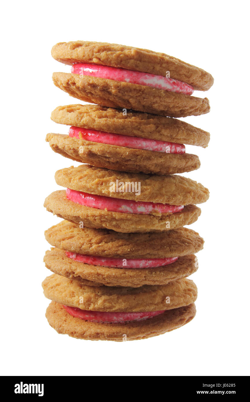 Stack of Biscuits on White Background Stock Photo - Alamy