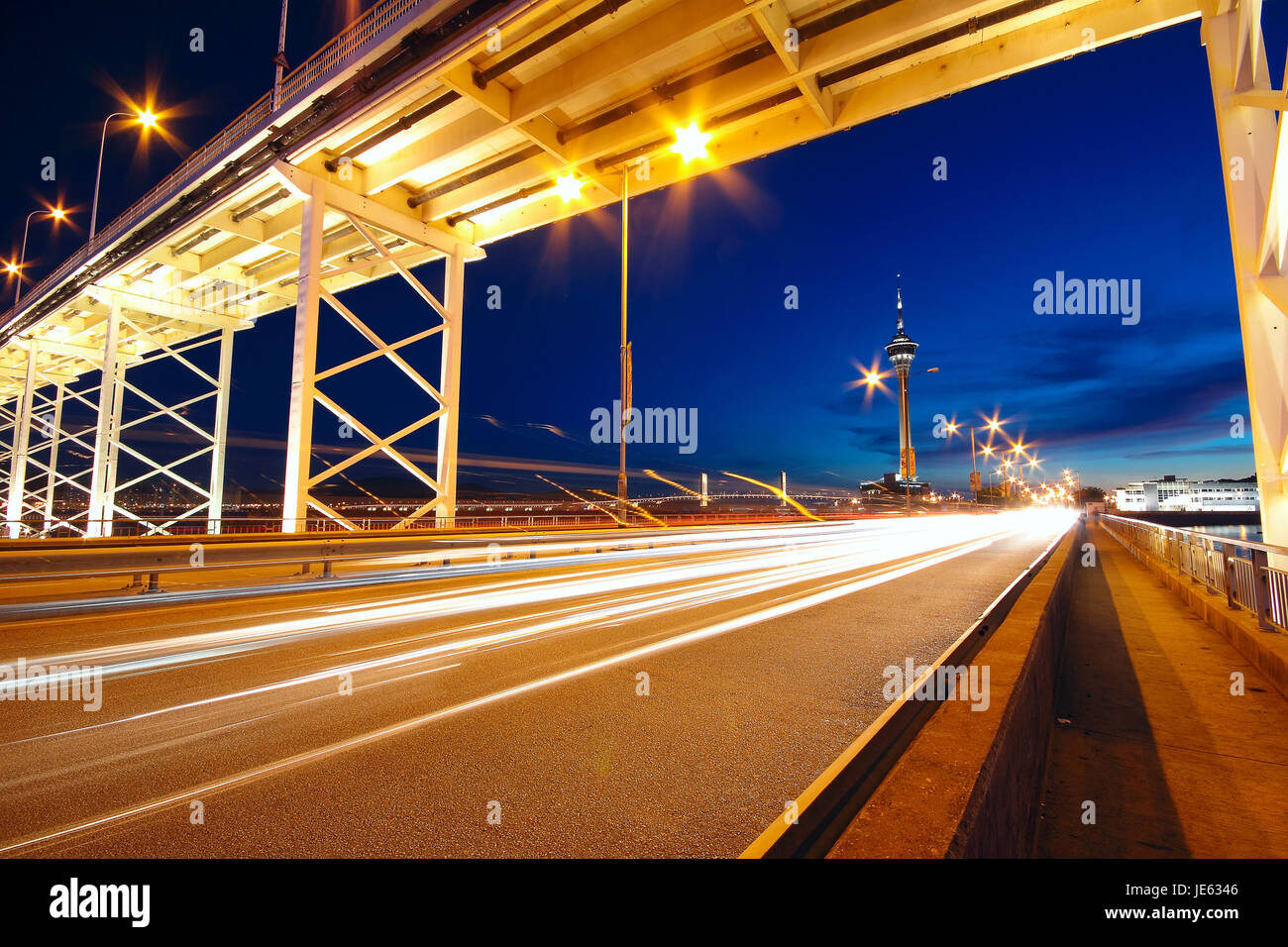 highway under the bridge in macao Stock Photo - Alamy