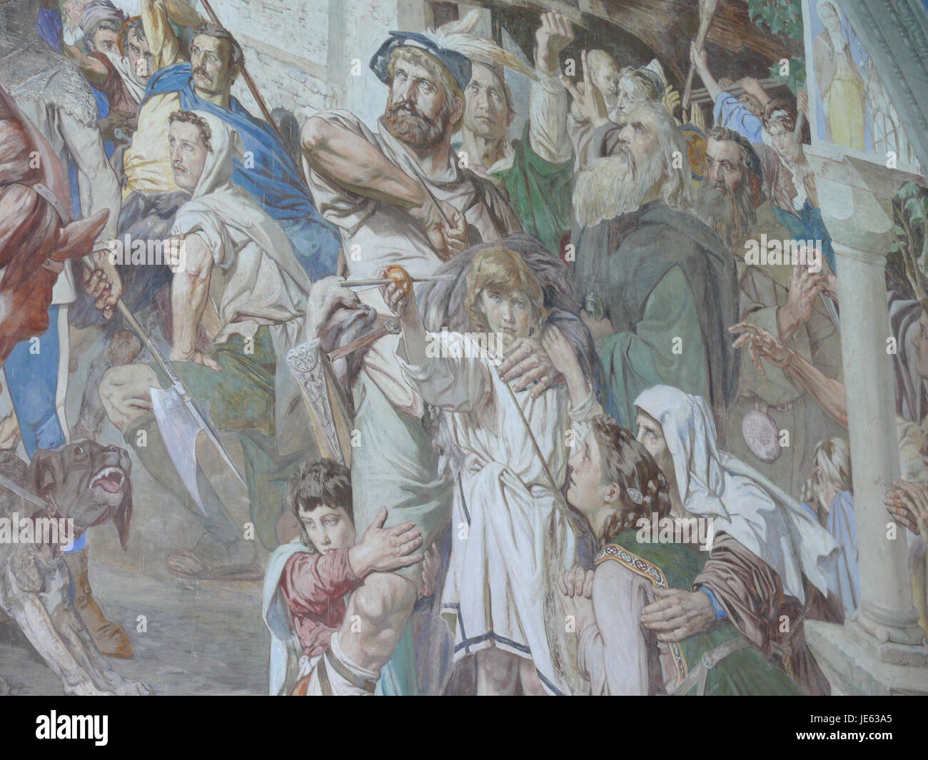 The image 'Apple shooting by tell' depicts a traditional method of ...