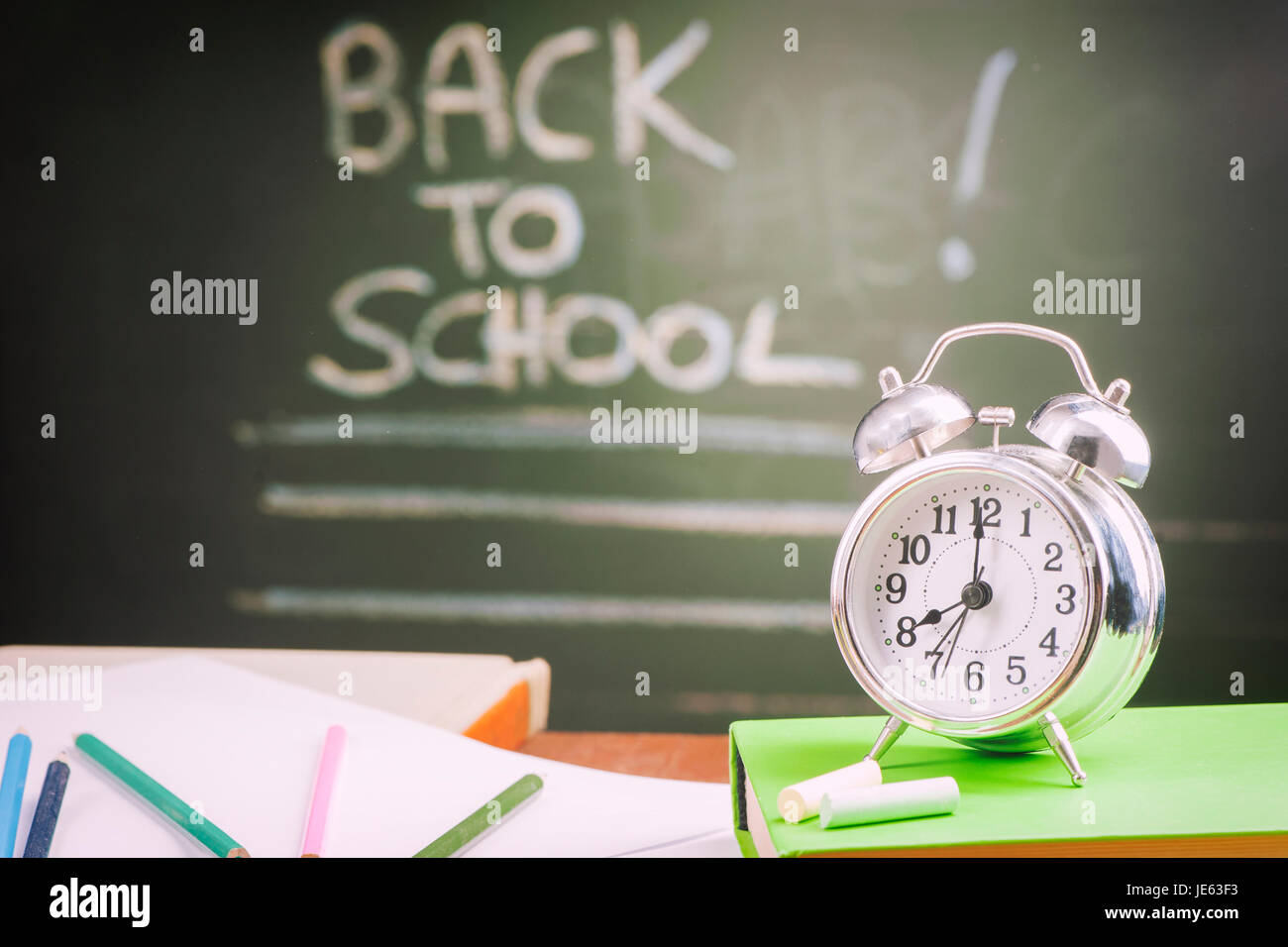 Clock on desk hi-res stock photography and images - Alamy