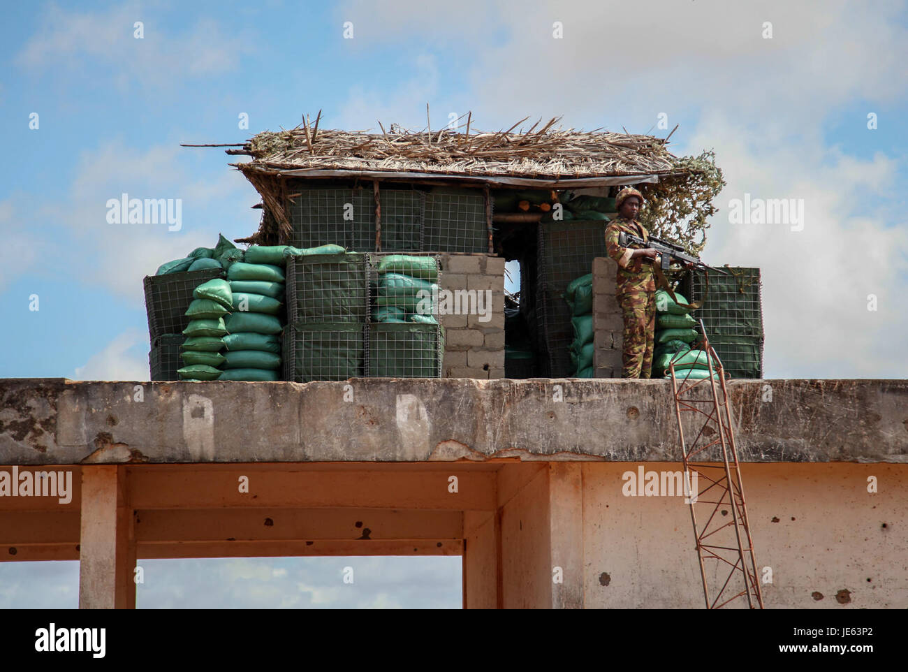 The photograph depicts AMISOM (African Union Mission in Somalia ...