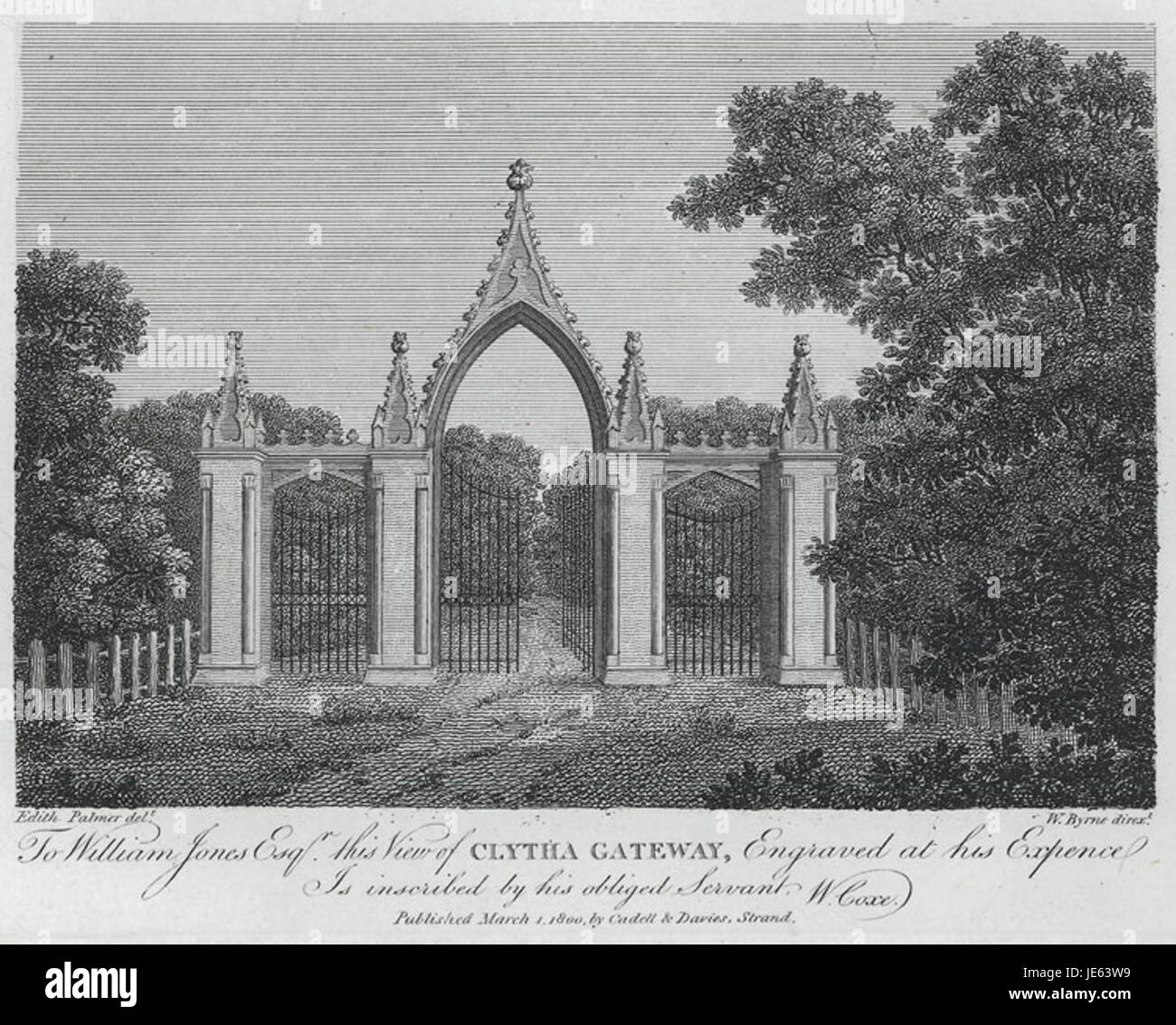 The Clytha Gateway engraving was commissioned by William Jones and ...