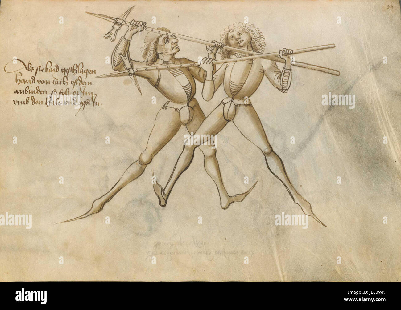 Medieval illustrations of combat hi-res stock photography and images ...