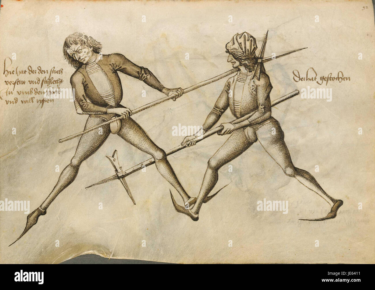 'De Fechtbuch Talhoffer 092' is a page from a medieval German ...