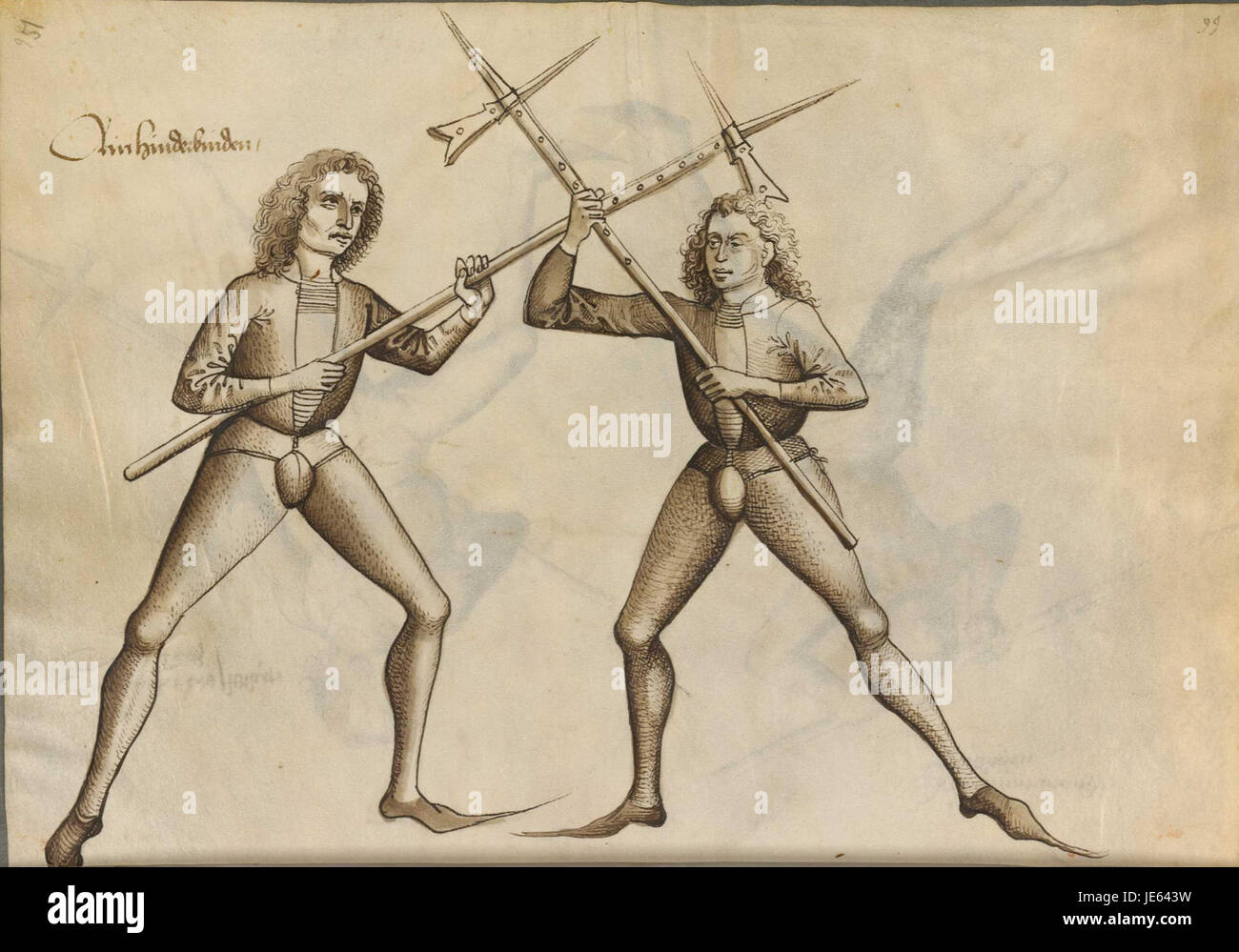 The 'Fechtbuch Talhoffer 099' is a medieval German martial arts manual, showcasing detailed ...