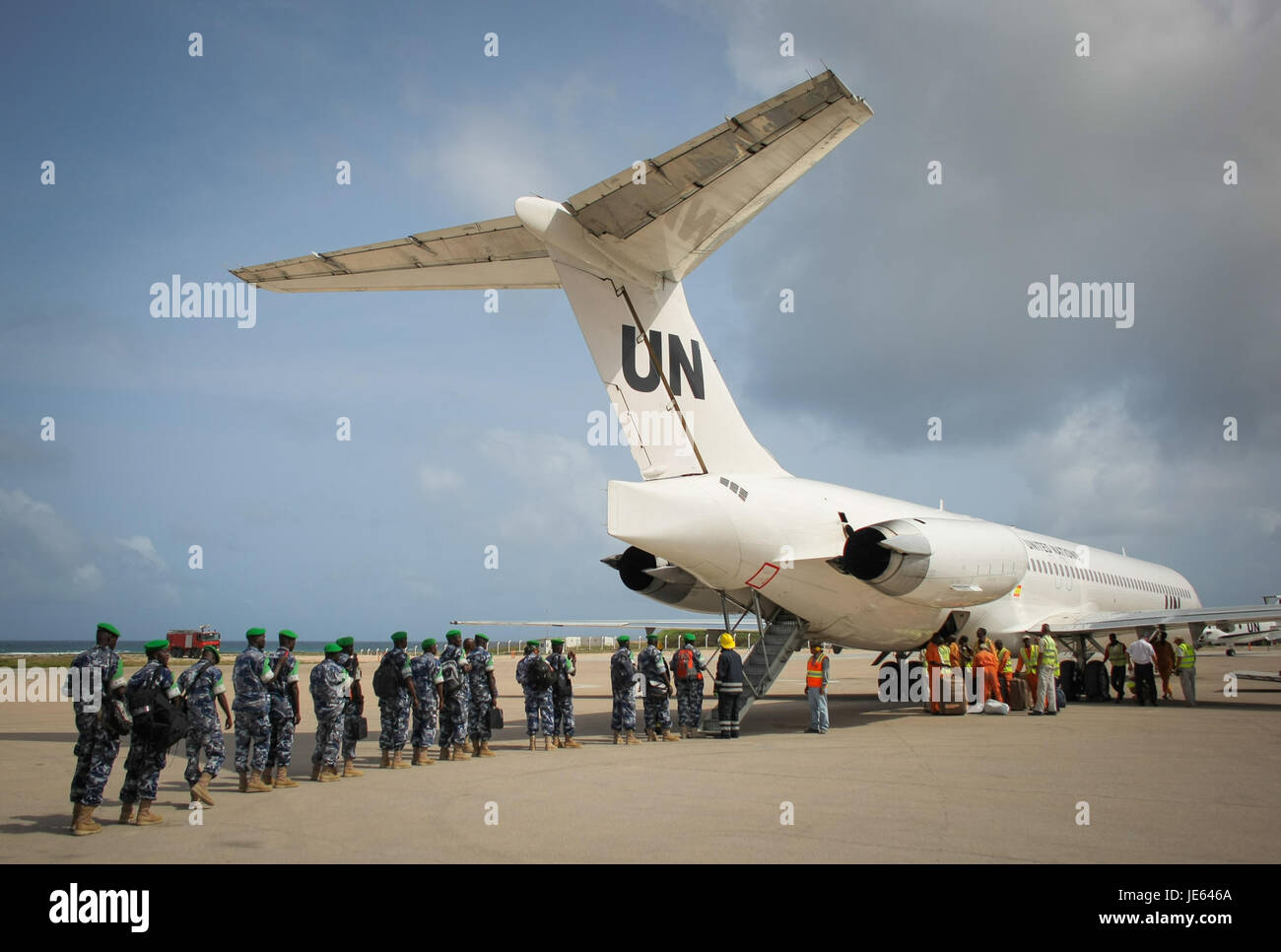 A photograph taken on July 27, 2013, showing the Ugandan Formed Police ...