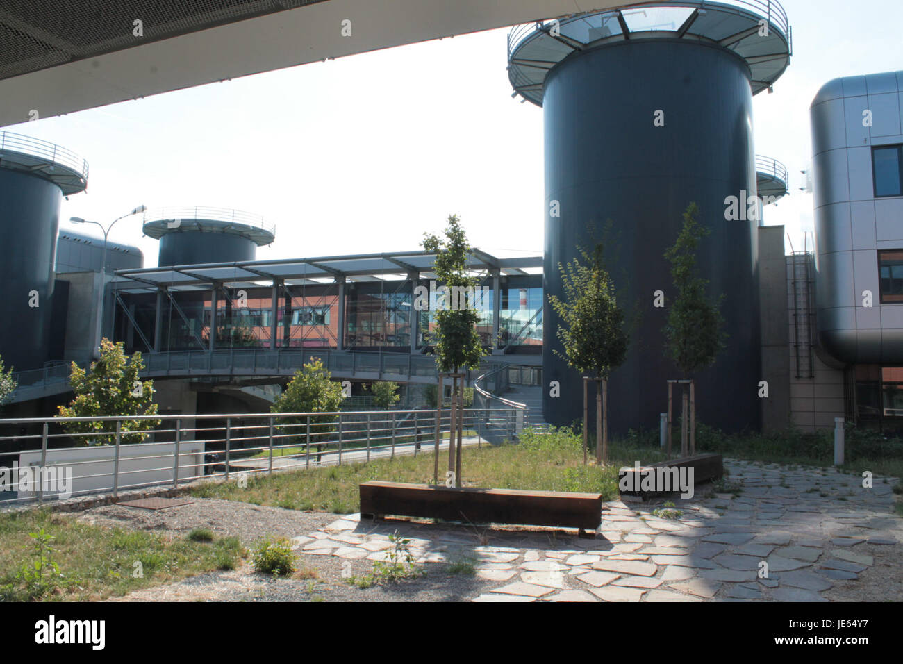 The image depicts the Masaryk University campus in Brno, Czech Republic ...
