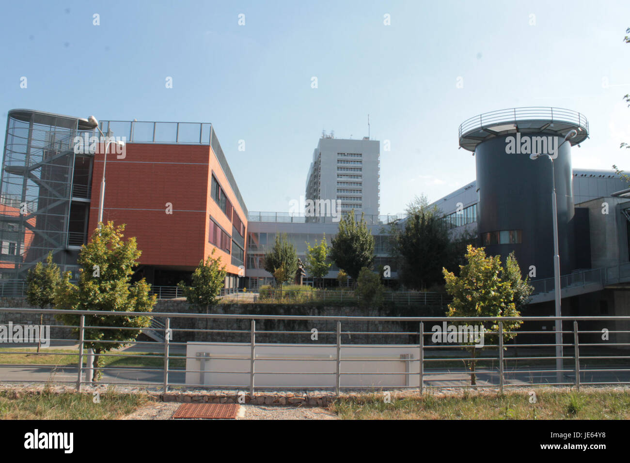 This image features Masaryk University campus in Brno, Czech Republic ...