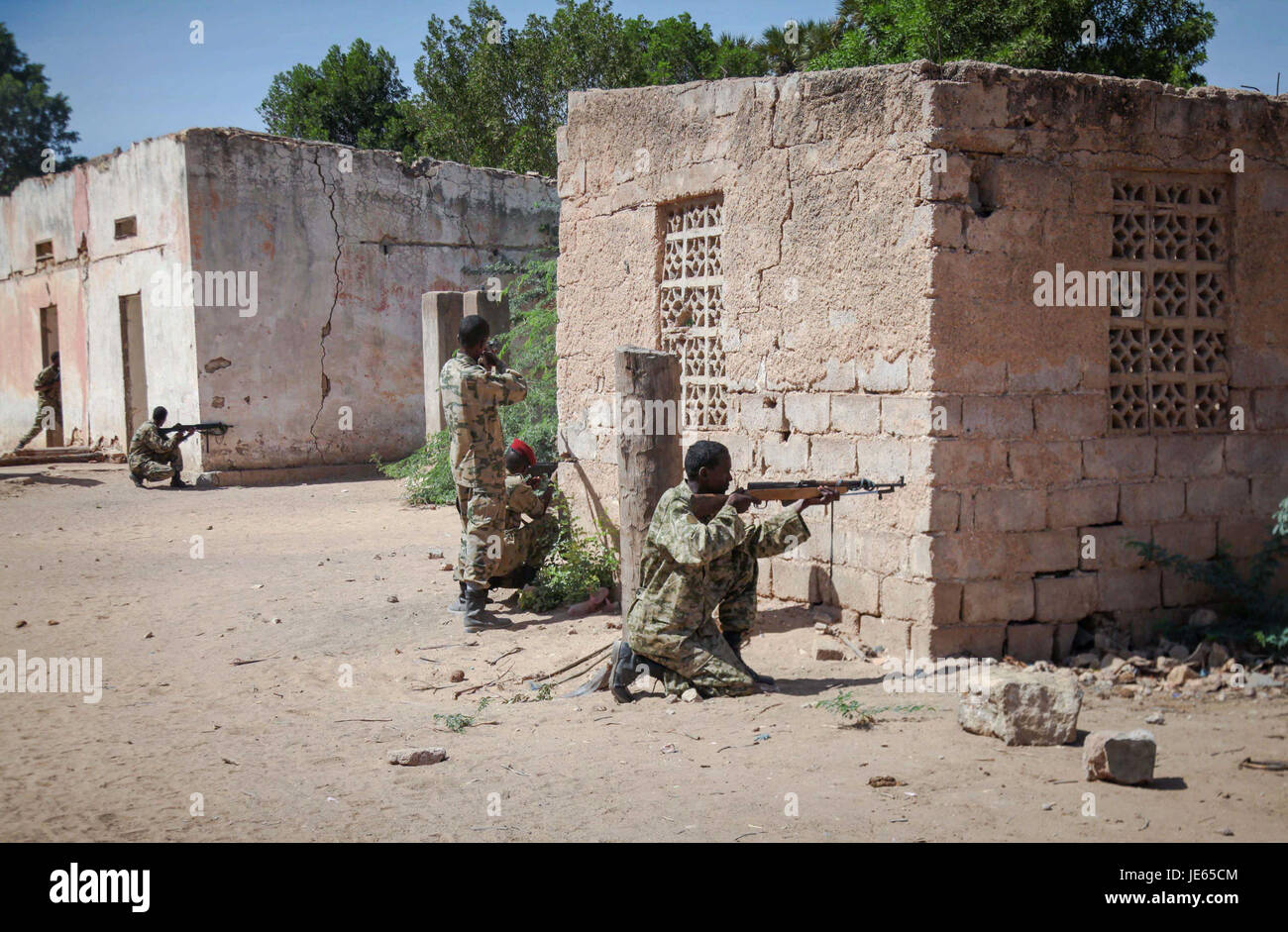 The image depicts the situation in Belet Weyne, Somalia, in August 2013 ...