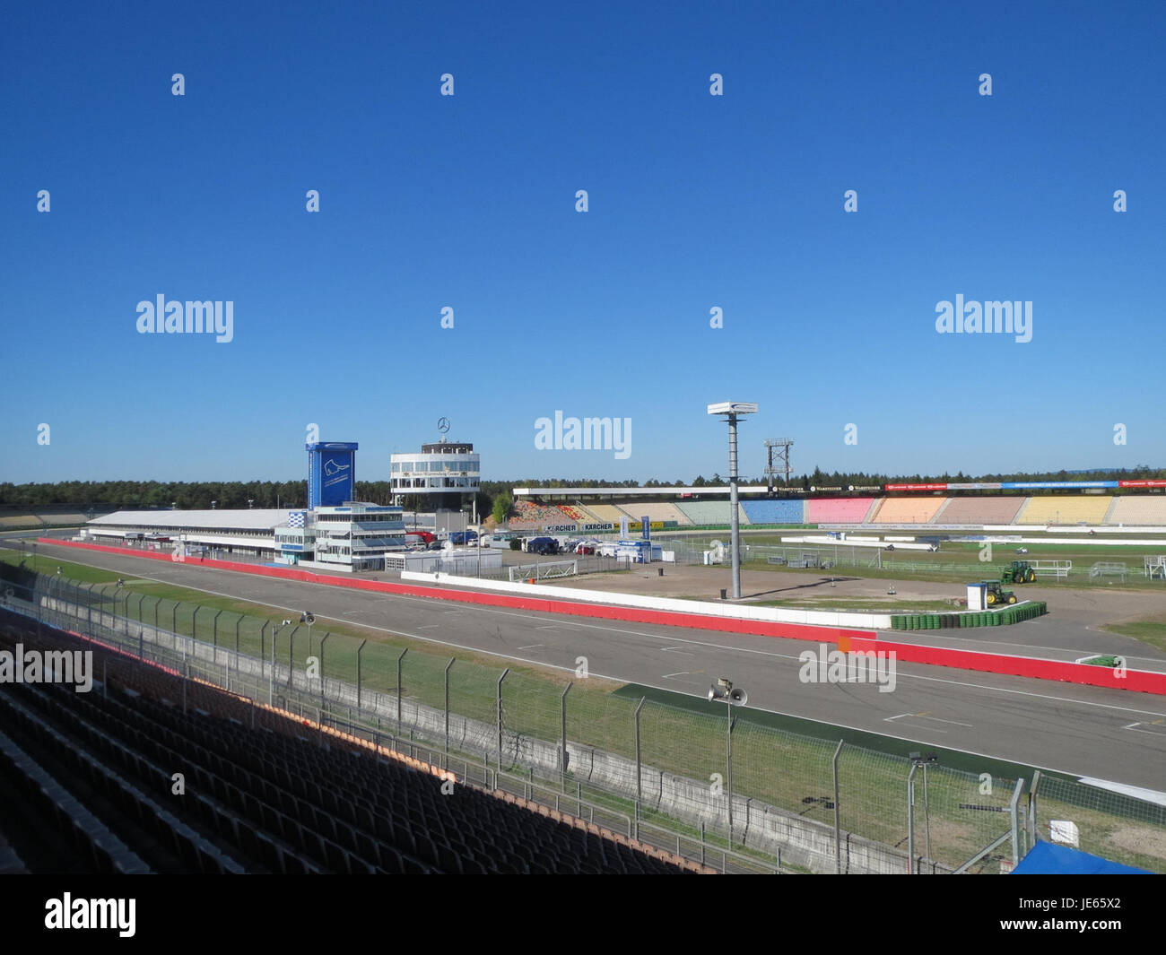 This image shows the Hockenheimring, a famous motorsport race track in ...