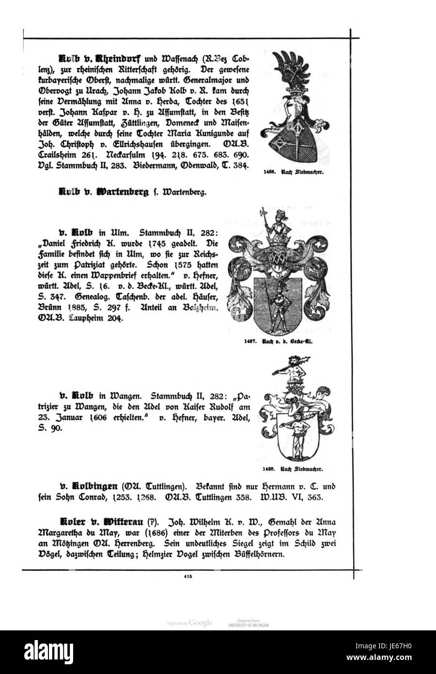 'Wuerttembergisches Adels- und Wappenbuch' is a German heraldic and ...