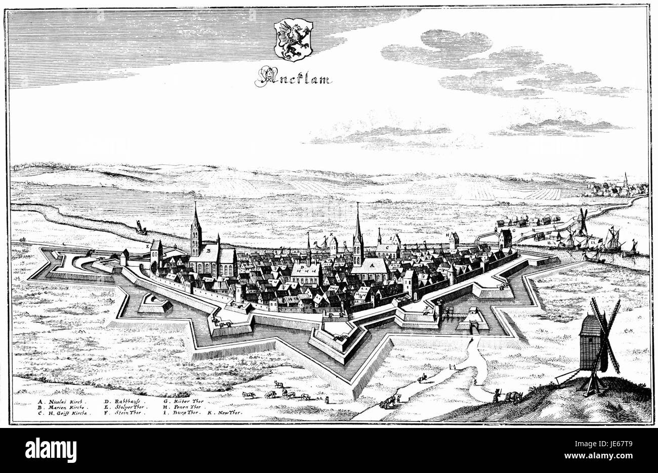 'Anklam-1650-Merian' refers to an artwork or map created by Merian in ...