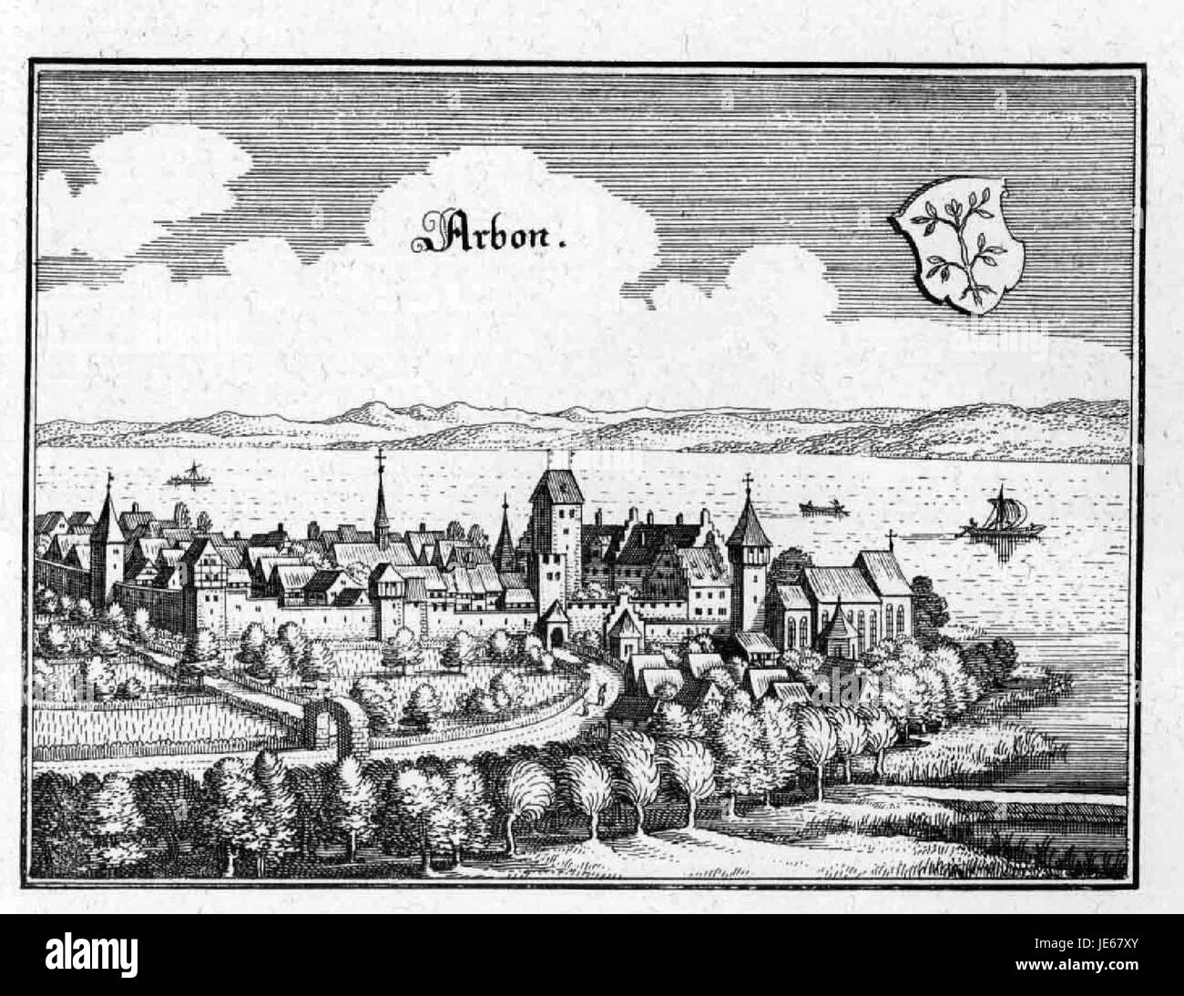 The 'Arborn' print by Merian is a detailed botanical illustration ...