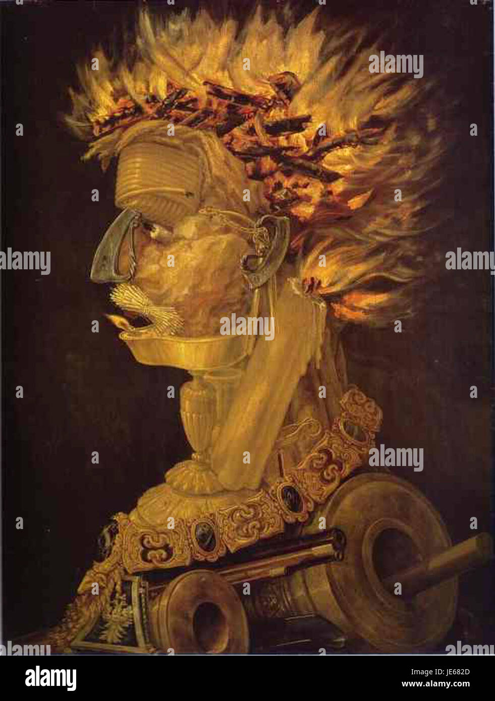 'Fuego' by Giuseppe Arcimboldo is a painting that uses the human form ...