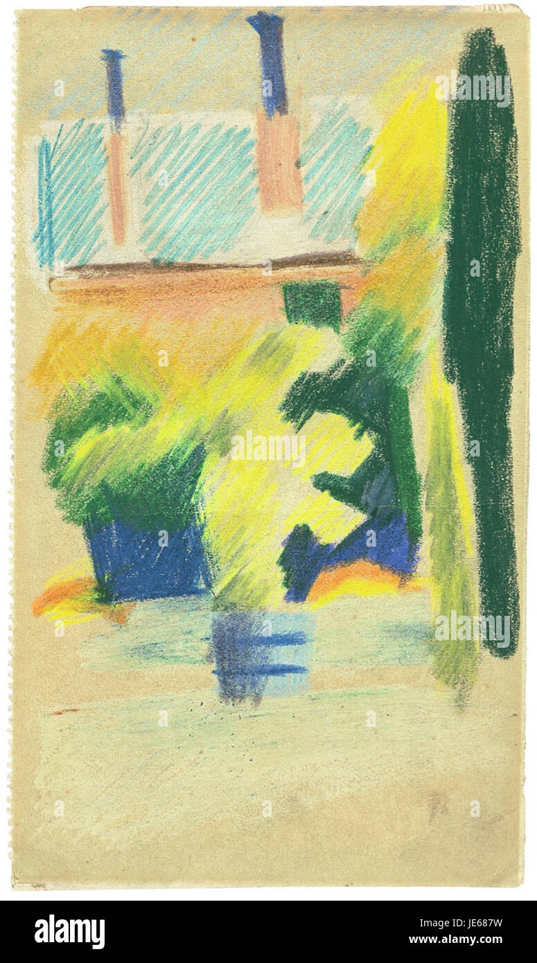 'August Macke Haus im Garten' is a painting by German Expressionist ...