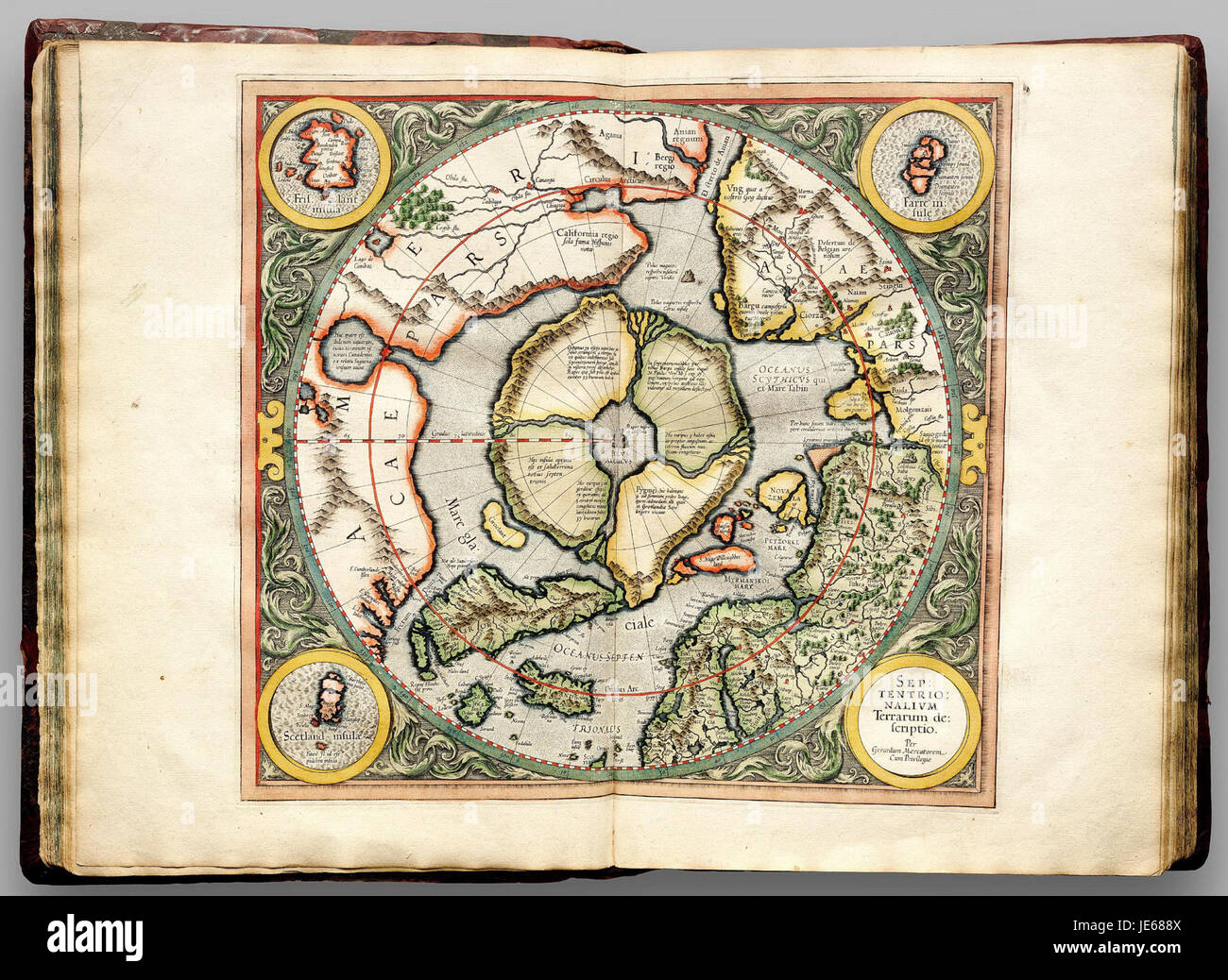 'Atlas Cosmographicae' by Gerardus Mercator is a historical map collection first published in ...