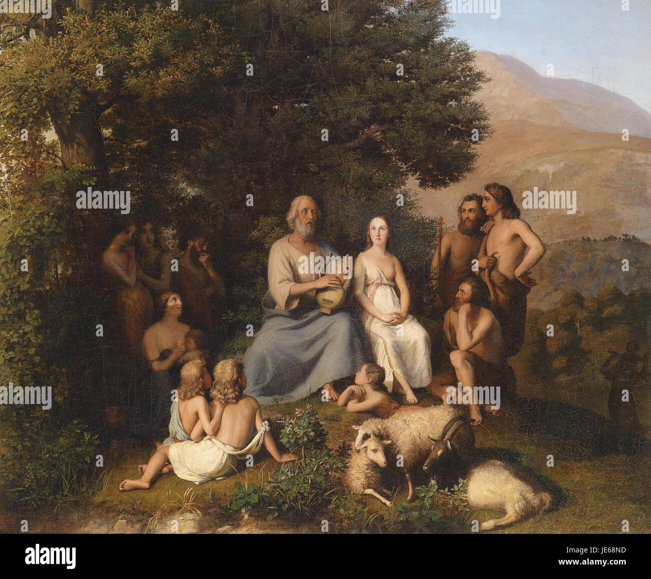 This painting, attributed to Becker, depicts Homer, the legendary ...