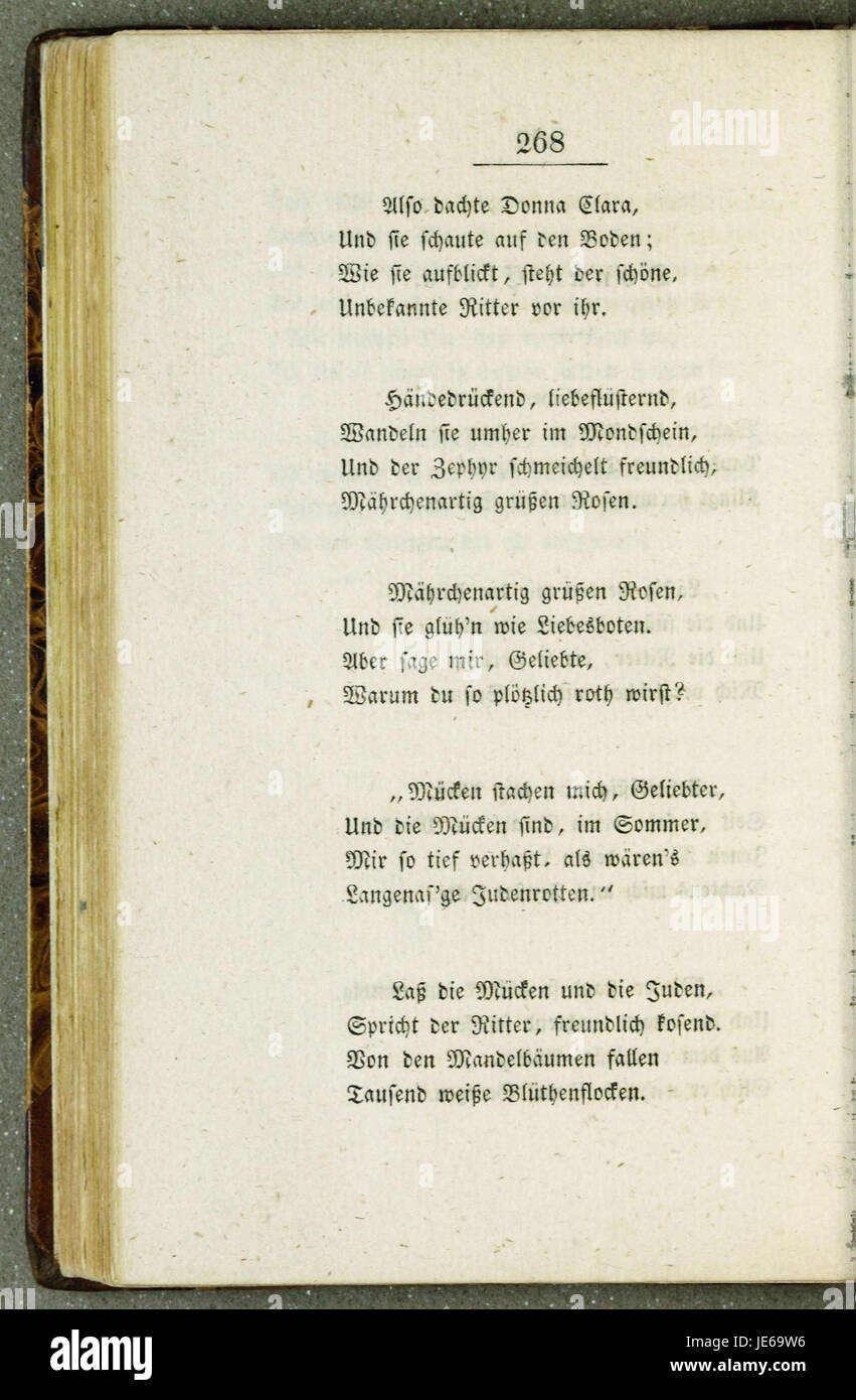 The 'Buch der Lieder' (Book of Songs), a collection of German poetry by ...