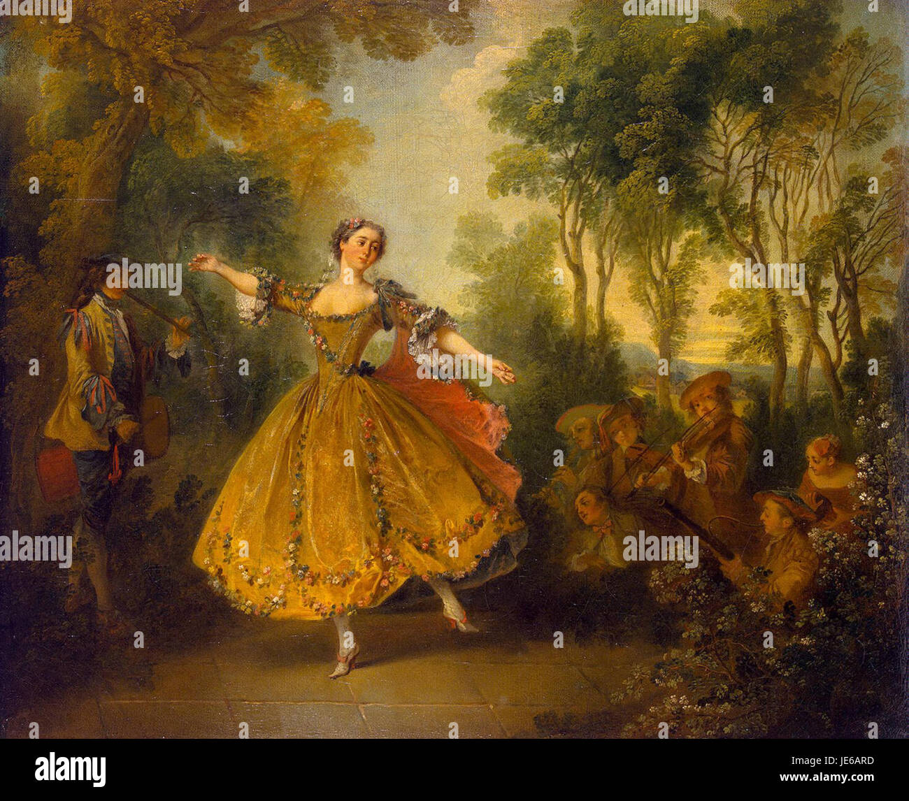 Nicolas Lancret's painting 'Mademoiselle de Camargo Dancing' portrays ...
