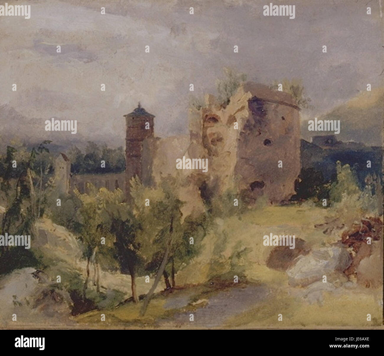Carl Blechen's 'Der zersprengte Turm des Heidelberger Schlosses' (The ...