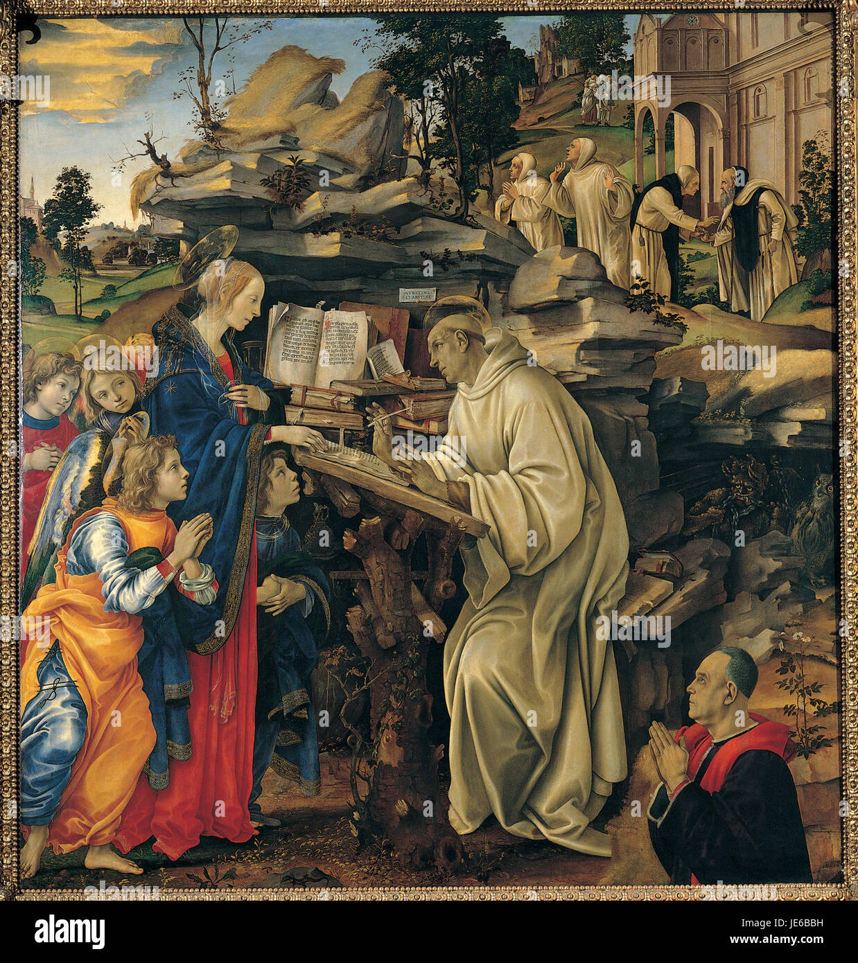 The image shows a work by Filippino Lippi, a renowned Italian ...