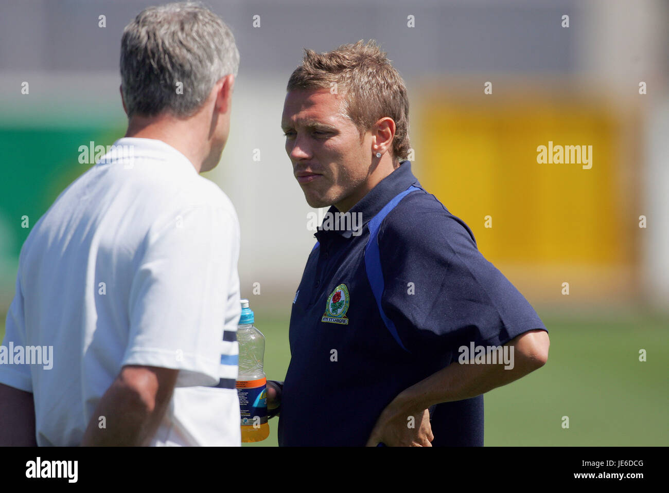 MARK HUGHES & CRAIG BELLAMY BLACKBURN ROVERS FC 16 July 2005 Stock ...