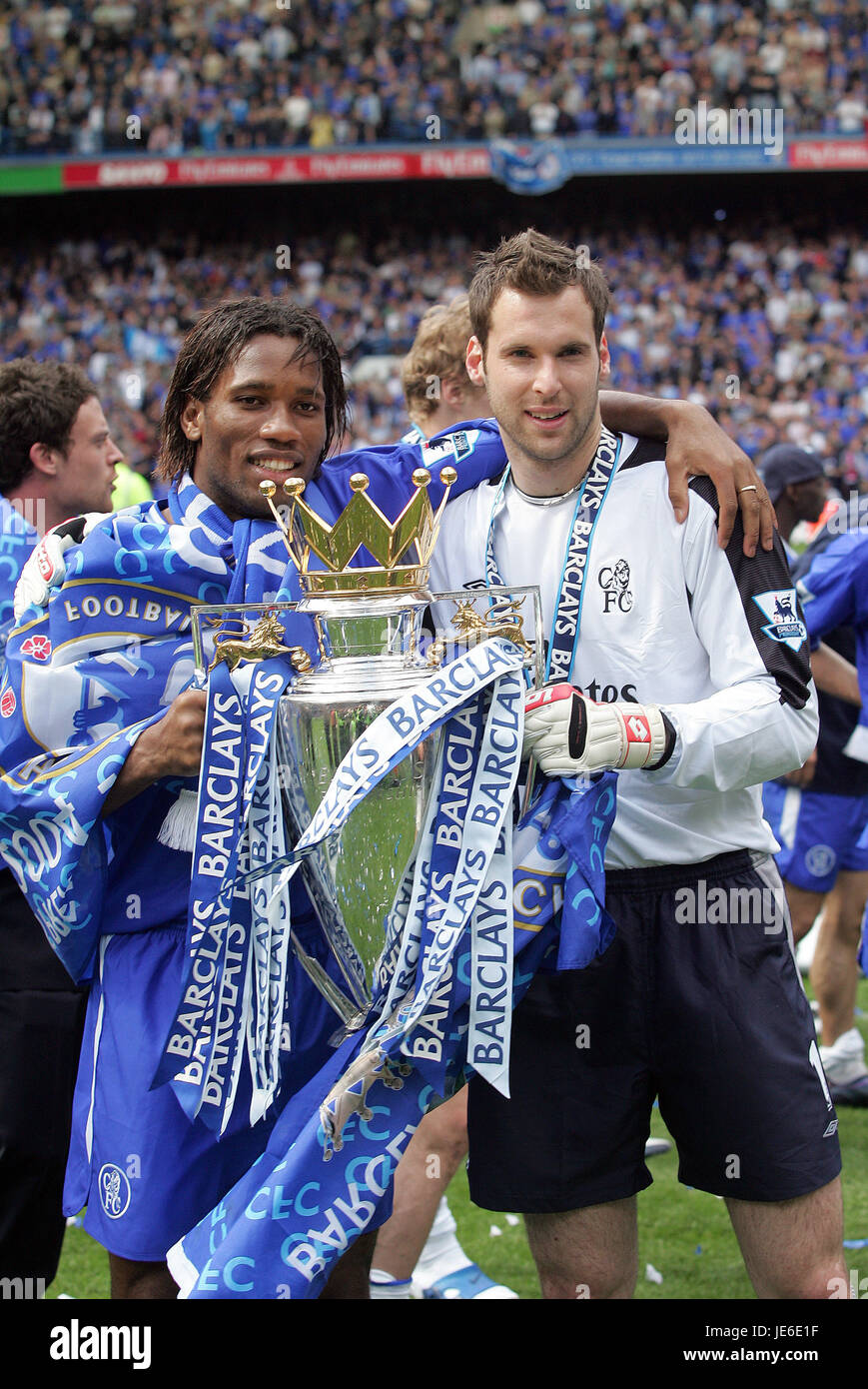 DIDIER DROGBA & PETR CECH CHELSEA CHAMPIONS 2004-2005 STAMFORD BRIDGE ...