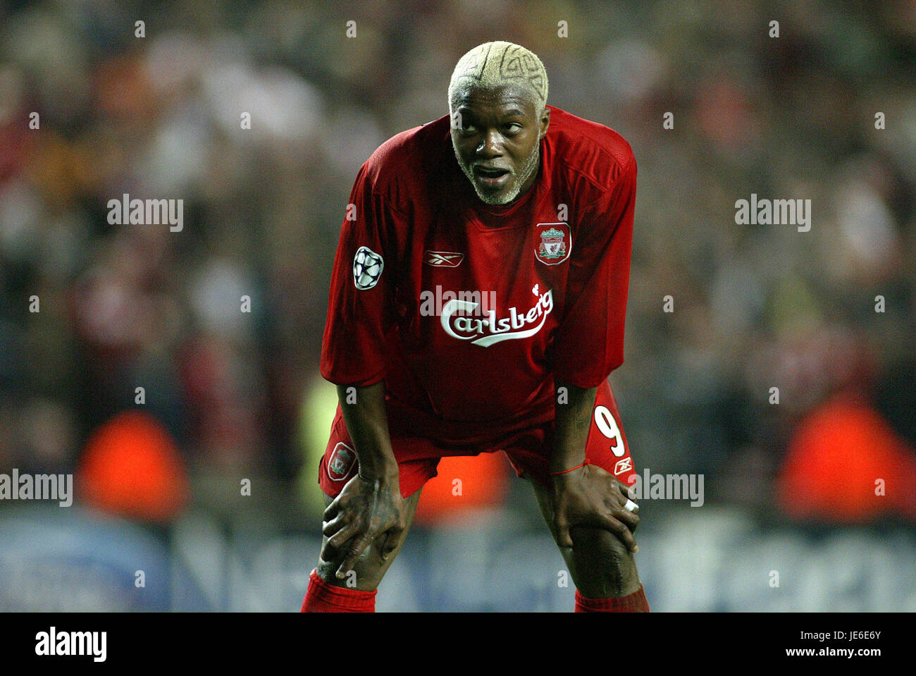 DJIBRIL CISSE LIVERPOOL FC ANFIELD LIVERPOOL ENGLAND 03 May 2005 Stock ...