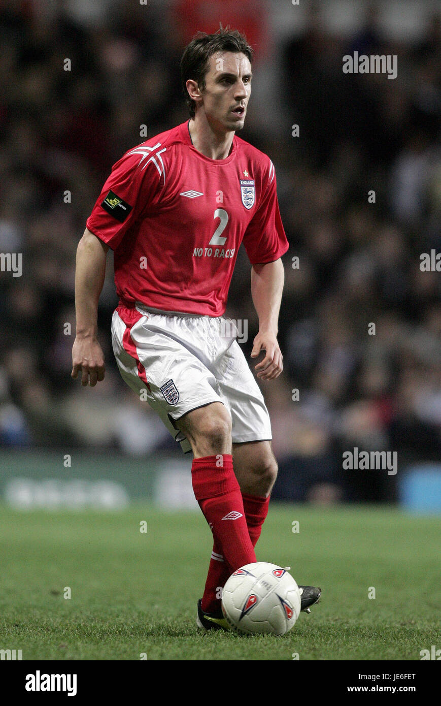 GARY NEVILLE ENGLAND & MANCHESTER UNITED FC VILLA PARK BIRMINGHAM ...
