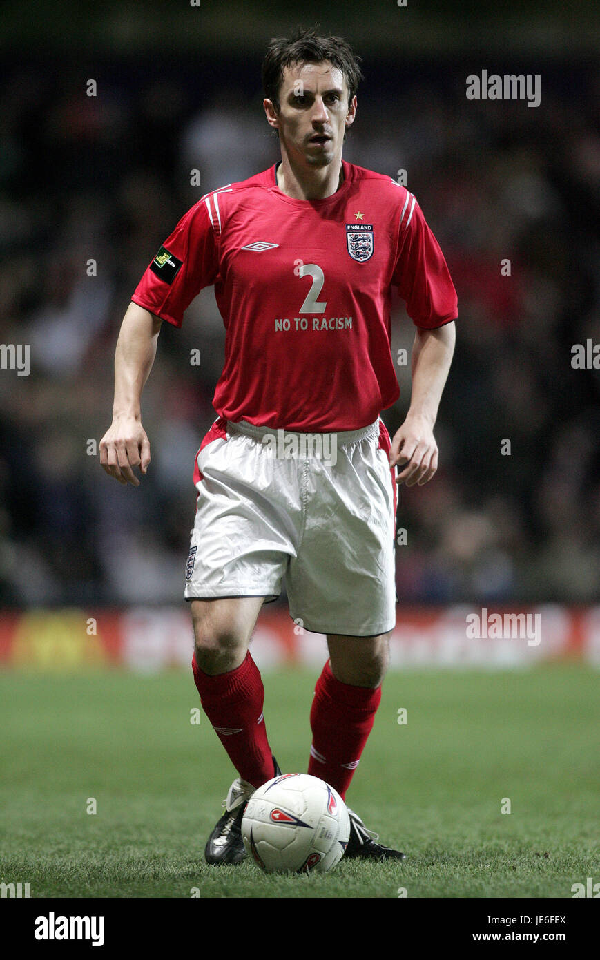 GARY NEVILLE ENGLAND & MANCHESTER UNITED FC VILLA PARK BIRMINGHAM ...