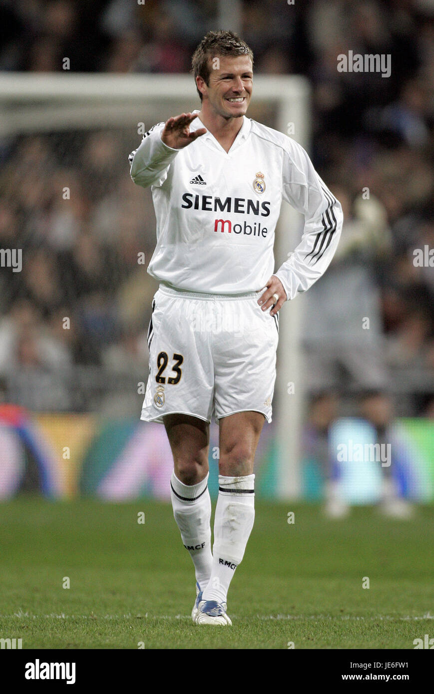 DAVID BECKHAM REAL MADRID CF SANTIAGO BERNABEU MADRID SPAIN 19 February ...