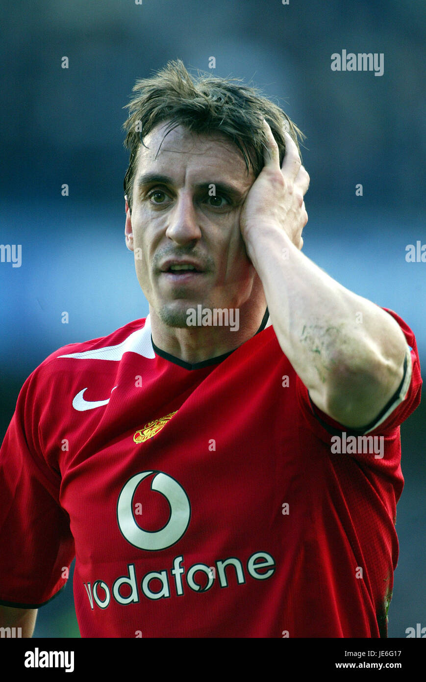GARY NEVILLE MANCHESTER UNITED FC CITY OF MANCHESTER STADIUM MANCHESTER ...