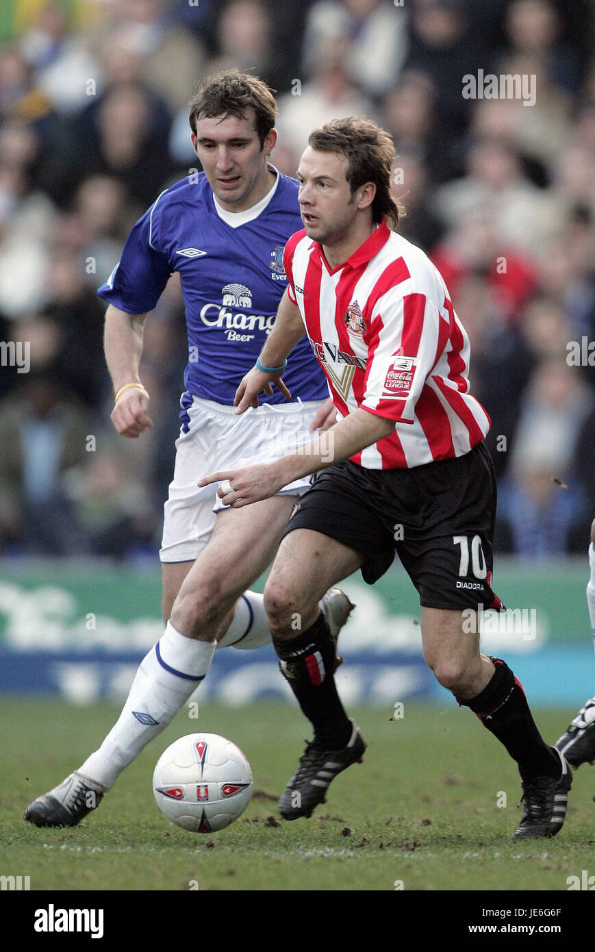 ALAN STUBBS & MARCUS STEWART EVERTON V SUNDERLAND GOODISON PARK ...
