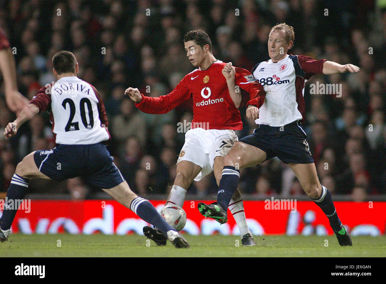 C RONALDO & RAY PARLOUR MANCHESTER UTD V MIDDLESBROUGH OLD TRAFFORD ...