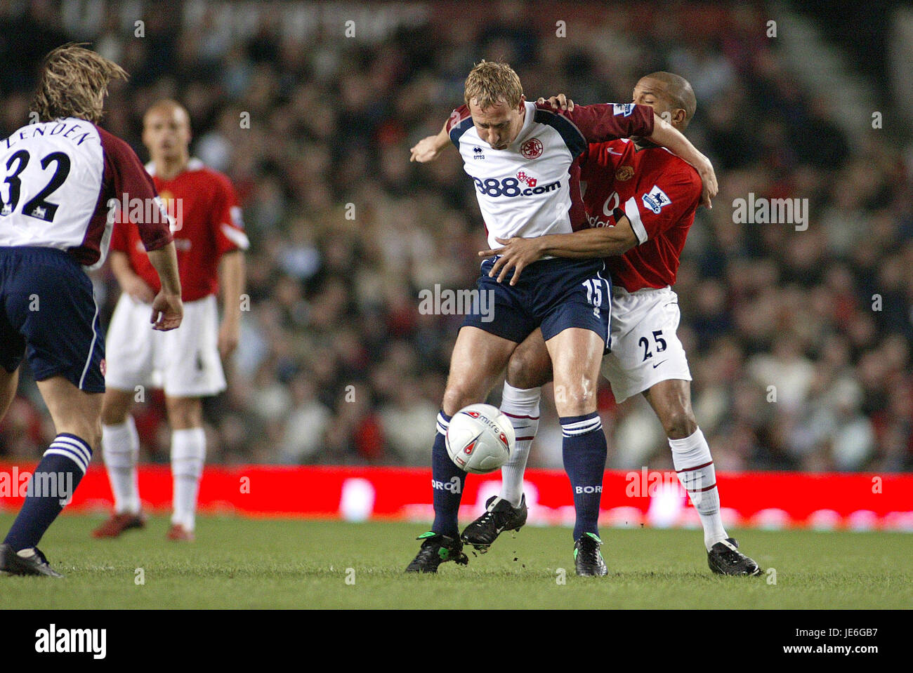 RAY PARLOUR & QUINTON FORTUNE MANCHESTER UTD V MIDDLESBROUGH OLD ...