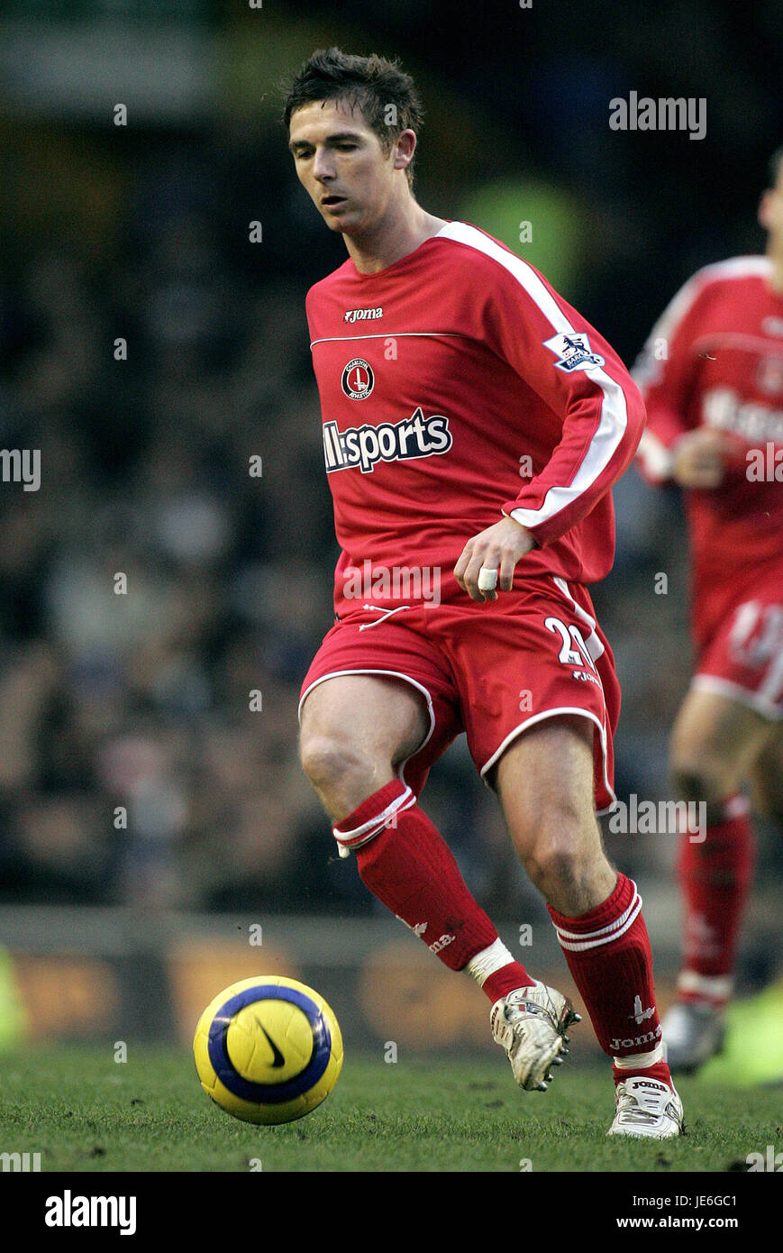 BRYAN HUGHES CHARLTON ATHLETIC FC GOODISON PARK LIVERPOOL ENGLAND 22 ...