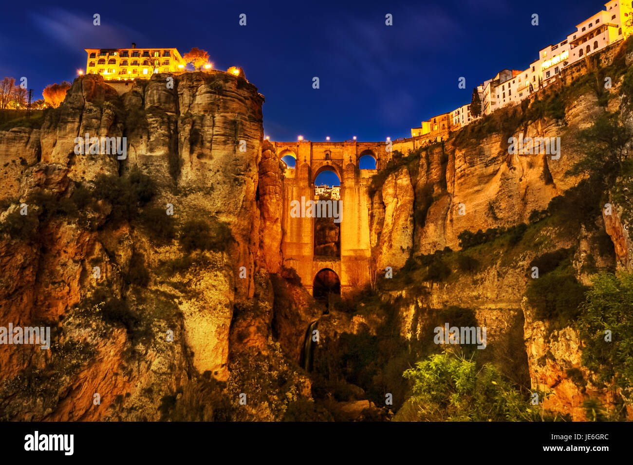 Bridge night ronda gorge hi-res stock photography and images - Alamy