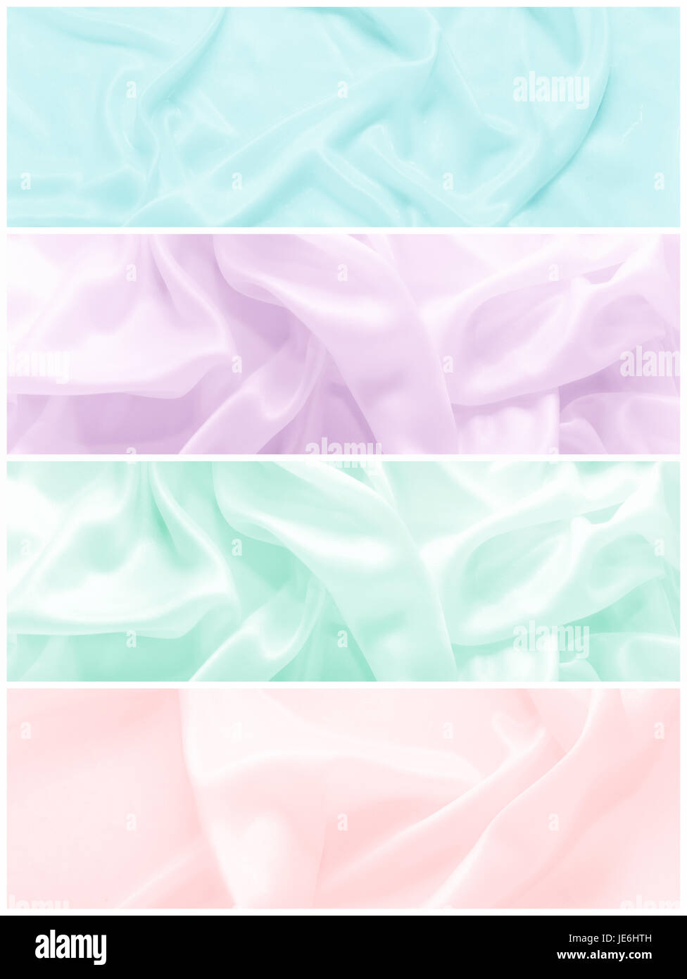 Textures of wavy crumpled silk. A set of tissue samples Stock Photo - Alamy