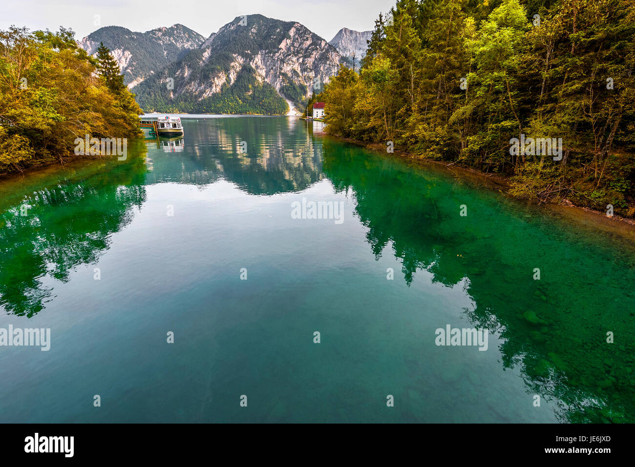 Autumn at Plansee lake. Austria Stock Photo - Alamy