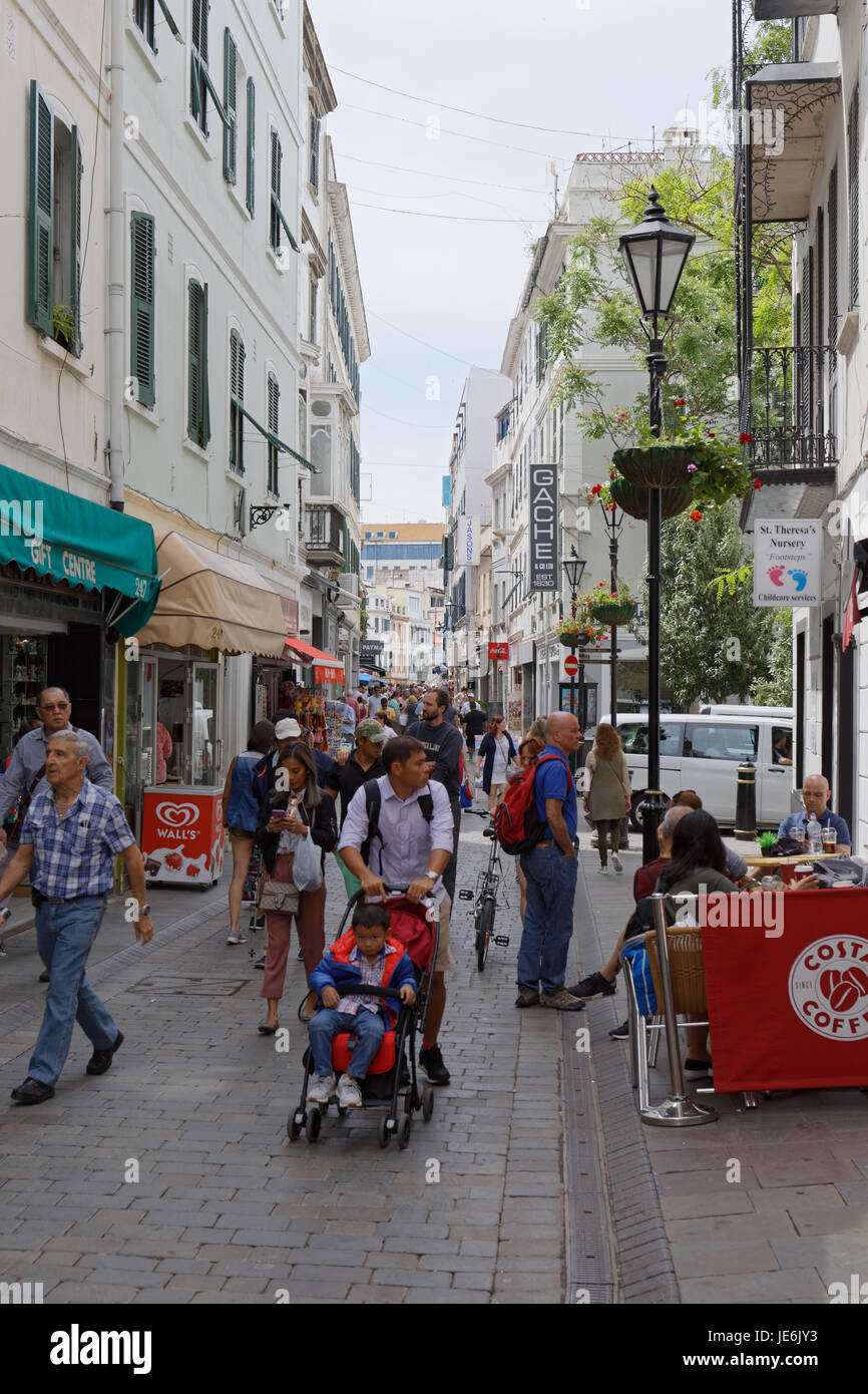 Main street gibraltar shops hi-res stock photography and images - Alamy
