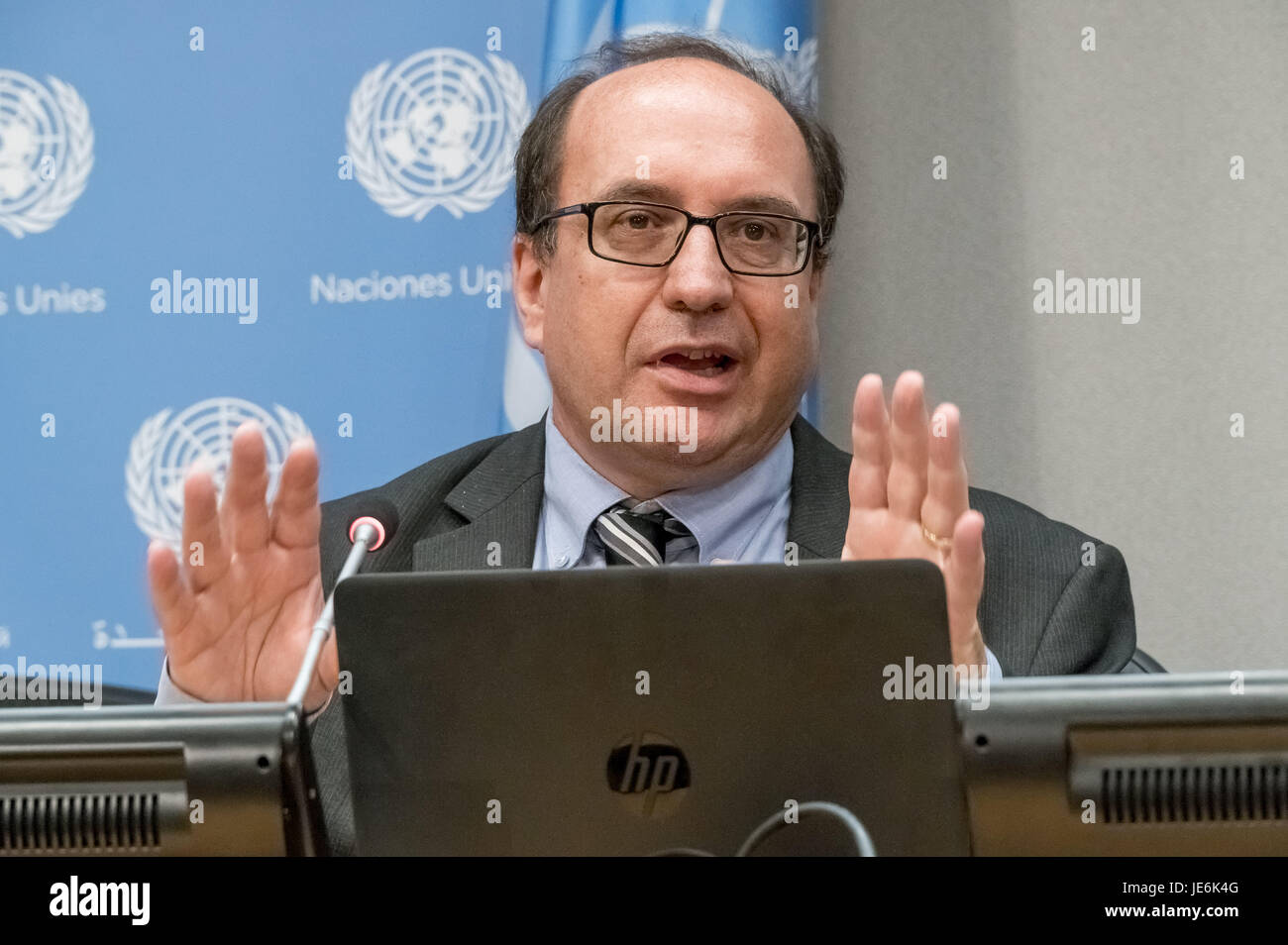 New York, United States. 22nd June, 2017. UNODC Research Officer Dr ...
