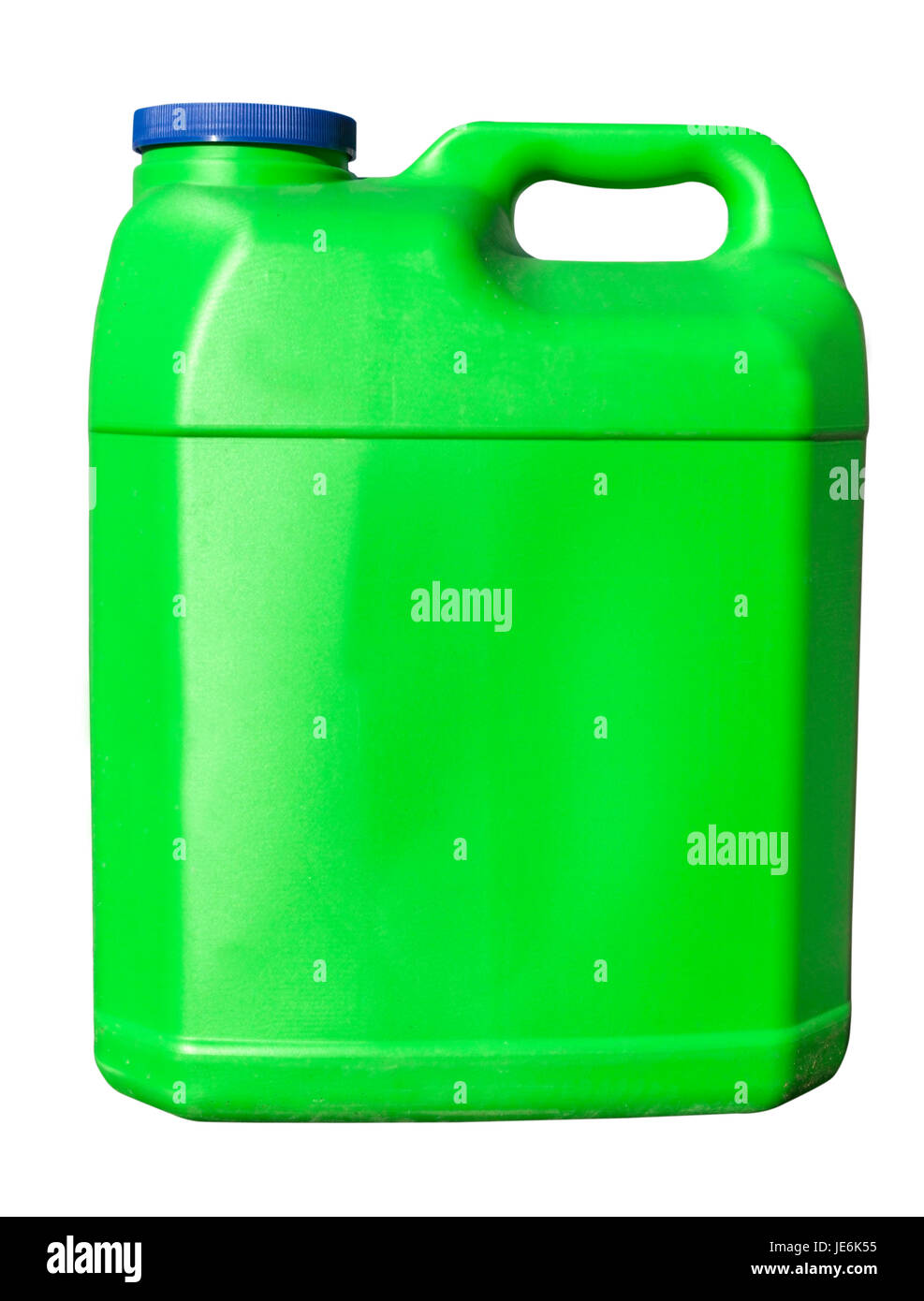 Isolated bright green gallon container with blue cap Stock Photo - Alamy
