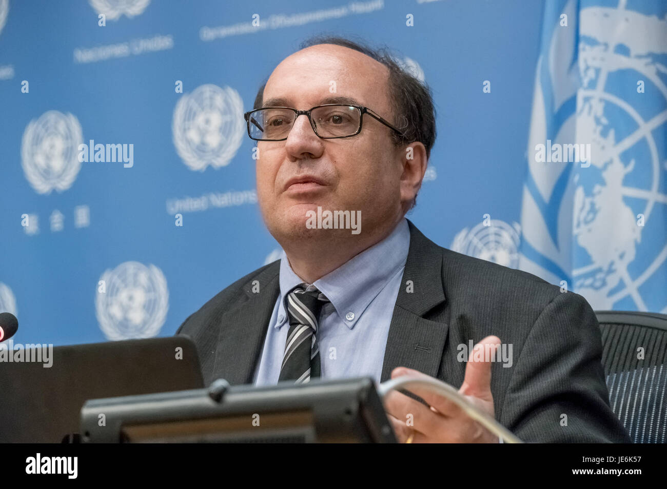 New York, United States. 22nd June, 2017. UNODC Research Officer Dr ...