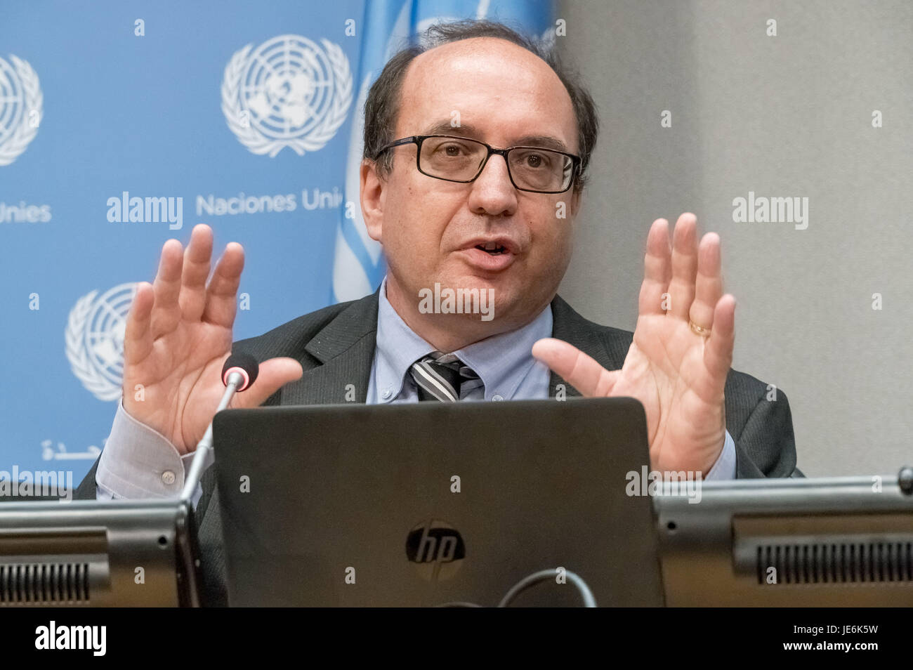 New York, United States. 22nd June, 2017. UNODC Research Officer Dr ...
