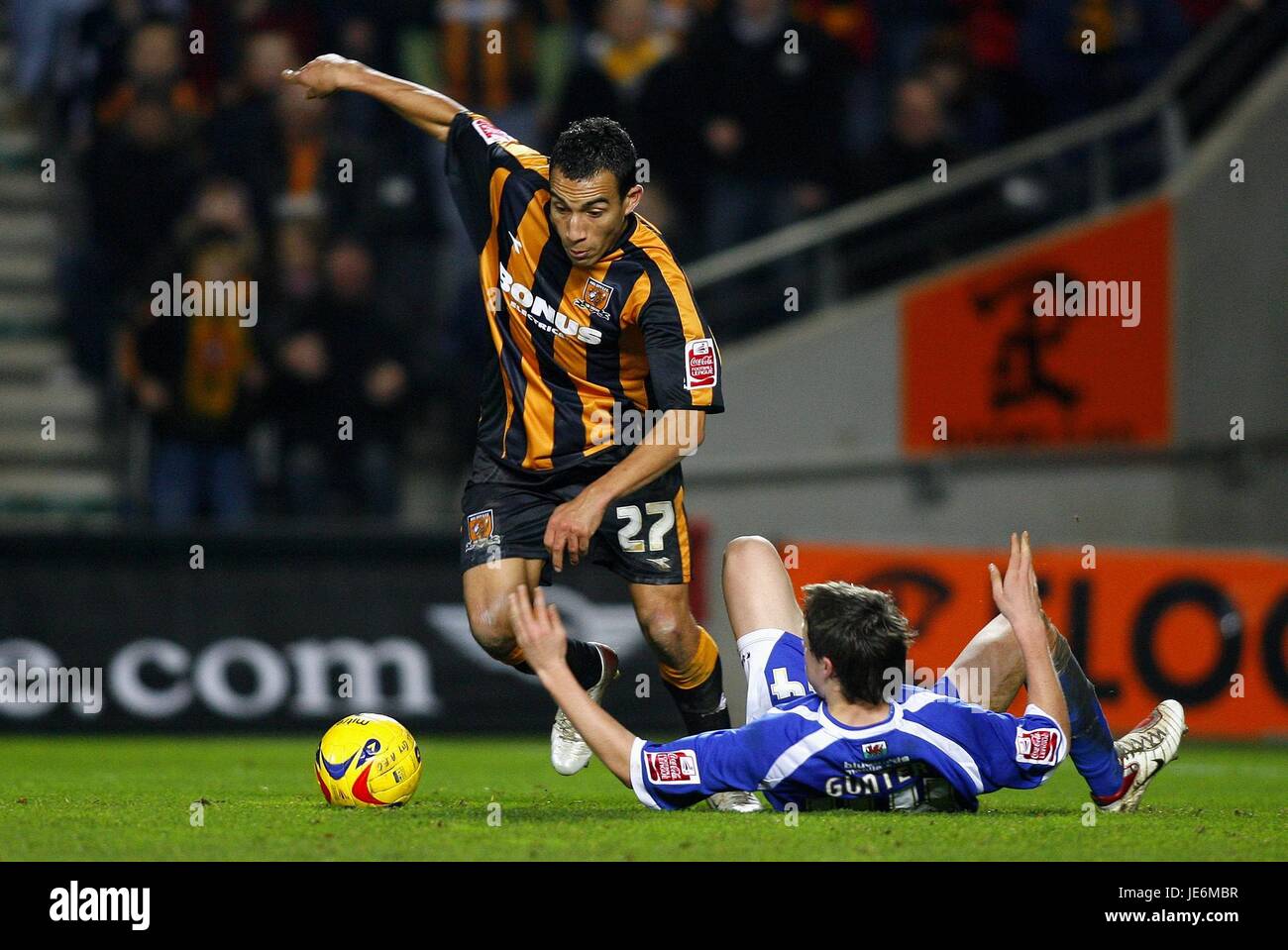 CRAIG FAGAN & CHRIS GUNTER HULL CITY V CARDIFF CITY K.C. STADIUM HULL ...