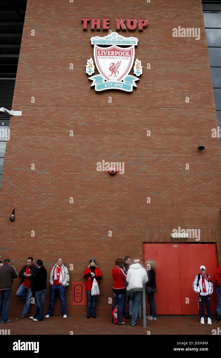 THE KOP LIVERPOOL FC FOOTBALL CLUB ANFIELD LIVERPOOL ENGLAND 04 ...
