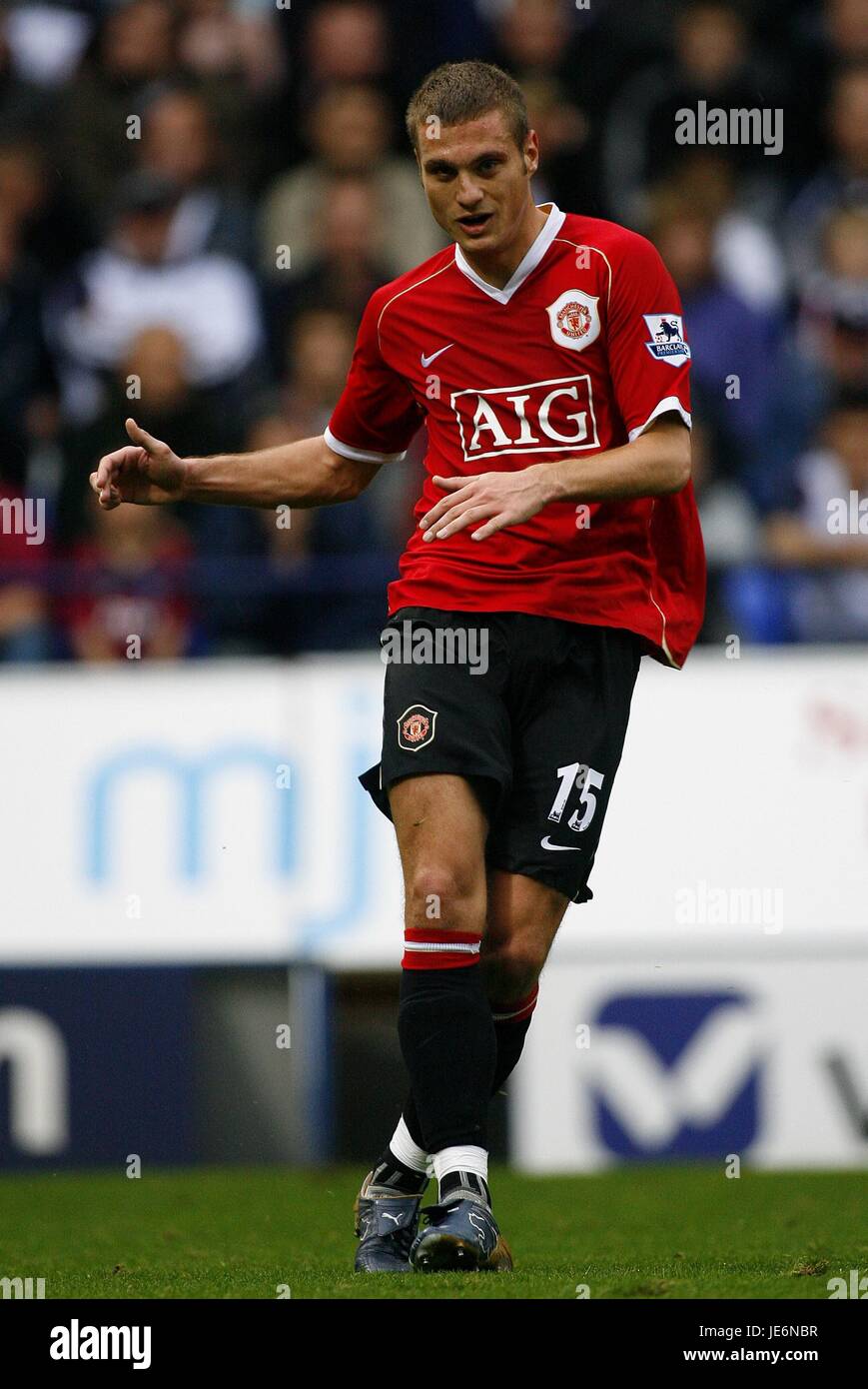 NEMANJA VIDIC MANCHESTER UNITED FC REEBOK STADIUM BOLTON GREAT BRITAIN ...